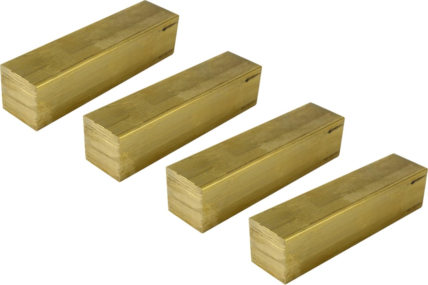 Amazon.com: TEMCo 4 LOT 3/4" Inch 1" Long C360 Brass Half Hard Square ...