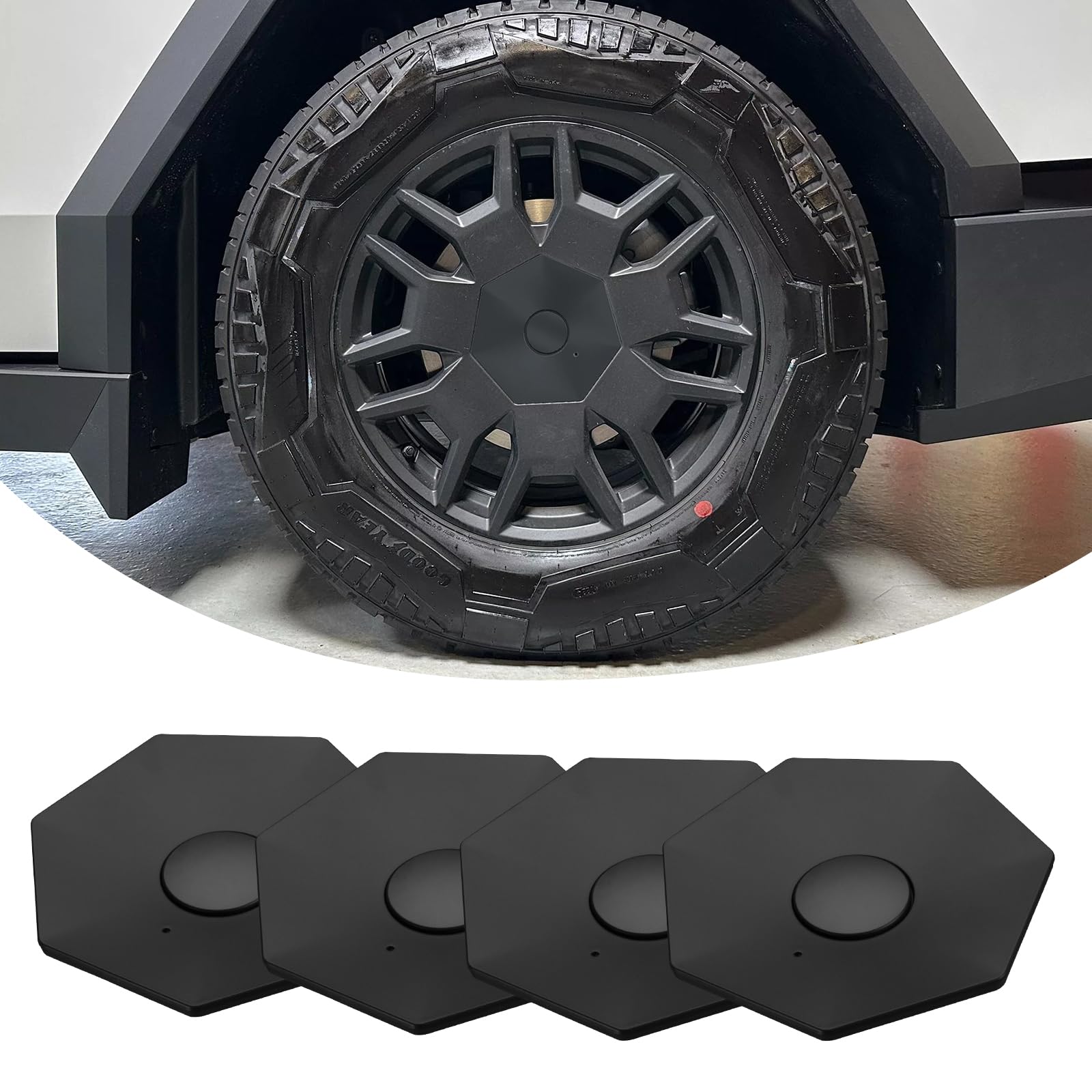 Snapklik.com : 2024 Tesla Cybertruck Wheel Center Hub Caps Cover Full ...