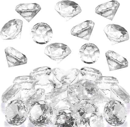 Amazon.com: Zomiboo 16 Pcs Acrylic Diamond Large Gems Pirate Round ...