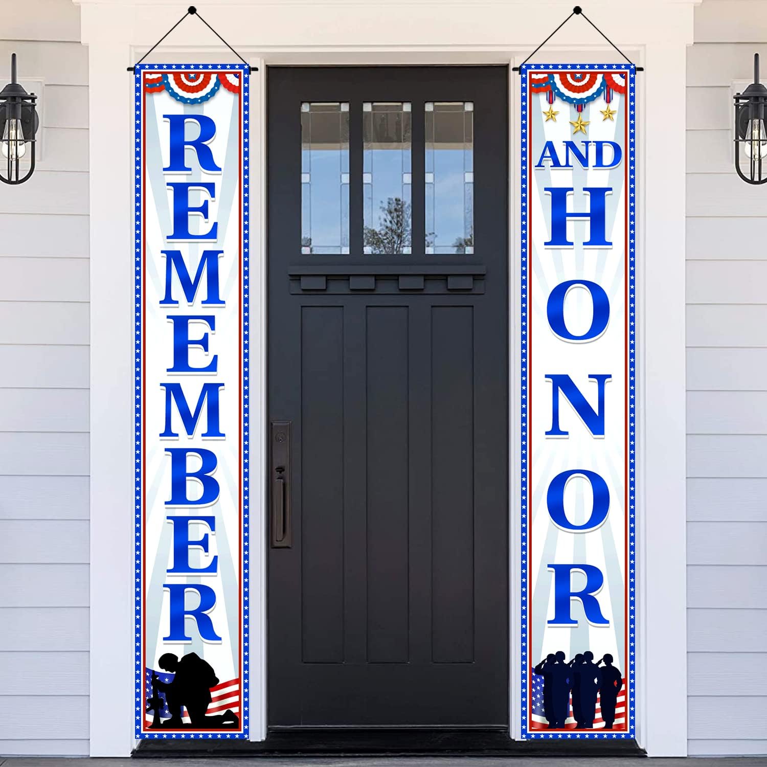 Amazon.com : 71" X 12" Memorial Day Banner, Memorial Day Decorations ...