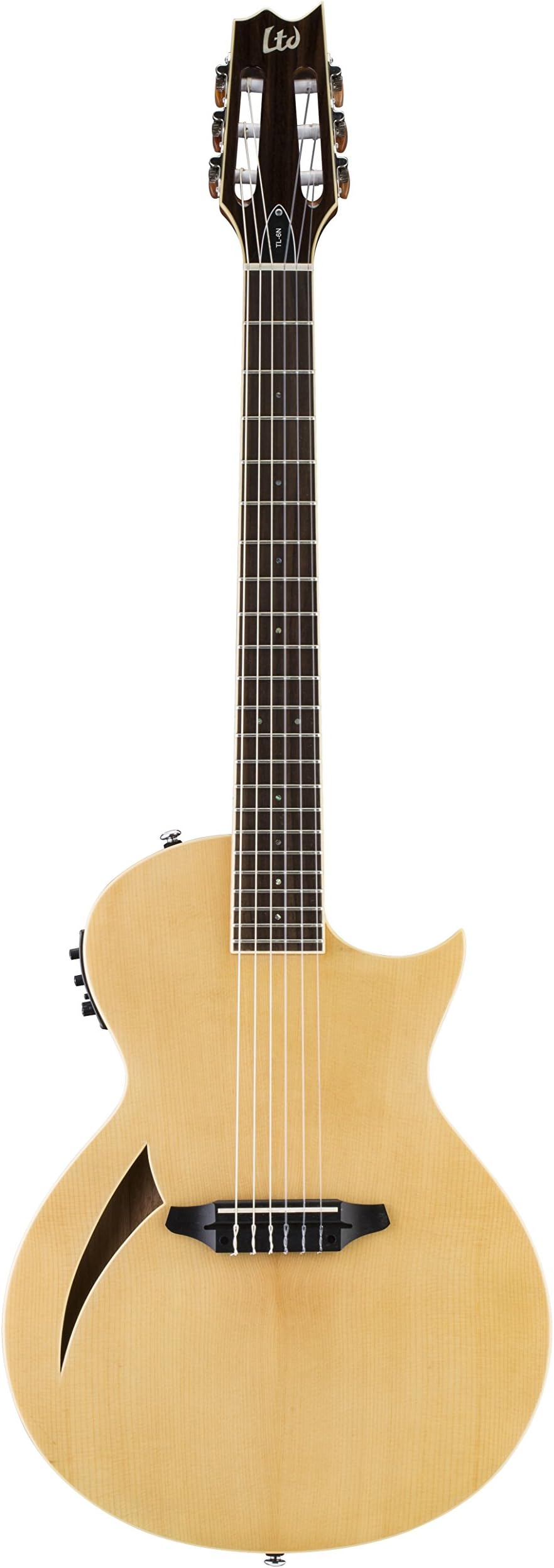 Amazon.com: Ibanez FRH10N Thinline Nylon Acoustic-electric Guitar ...