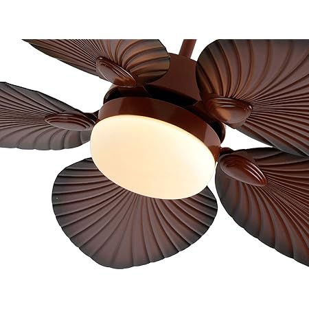 Industrial Cage Ceiling Fan with Light Tropical 5 Lights Remote Control ...