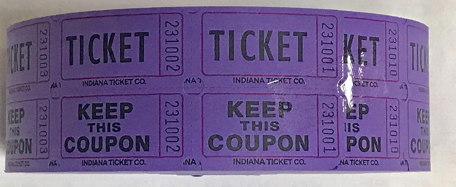 Amazon.com : Indiana Ticket Company Raffle 50/50 Tickets 2000 ct per ...