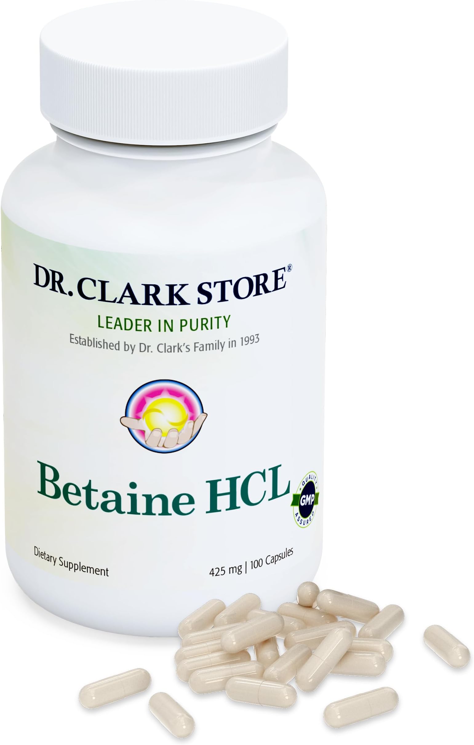 Amazon.com: Dr. Clark Betaine HCL Digestive Enzymes - Acid Reflux ...