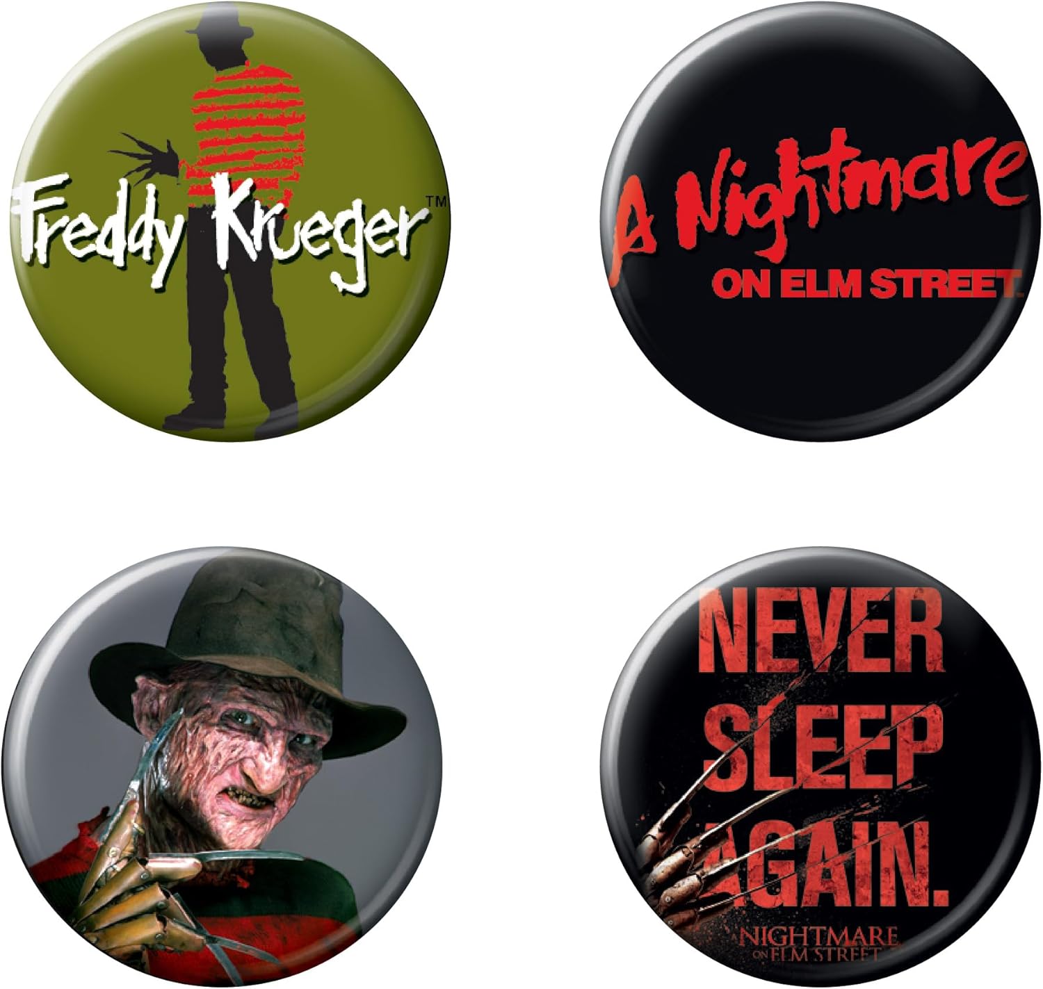 Amazon.com: Ata-Boy Nightmare on Elm Street Set of Four 1.25 ...