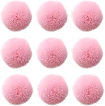 Amazon.com: Ouliget Fluffy Faux Fur Pom Pom Ball,DIY Crafts Faux Fur ...