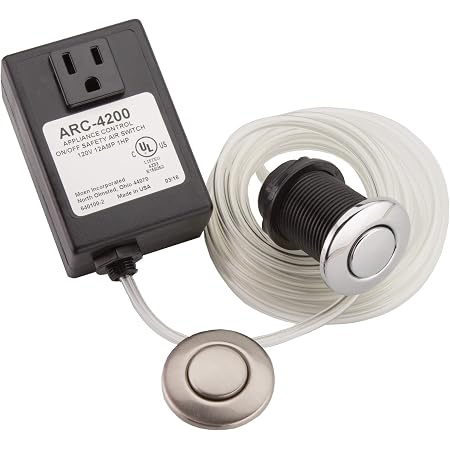 Moen ARC-4200-CH/SN Disposer Air Switch Controller for Under Sink ...