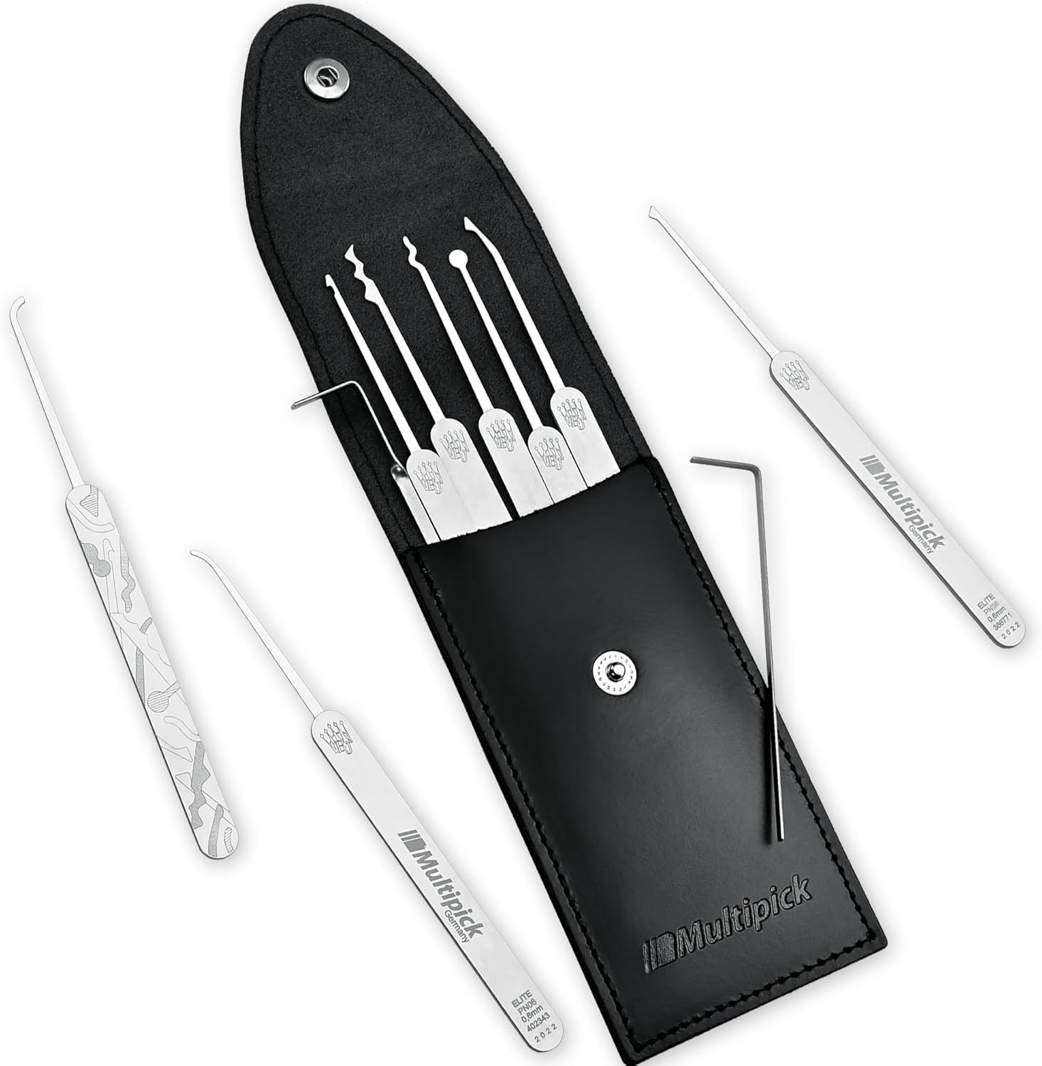 MULTIPICK Lock Picking Tool - [11 Pieces | 0.6 mm] Lockpick Set - Lock ...