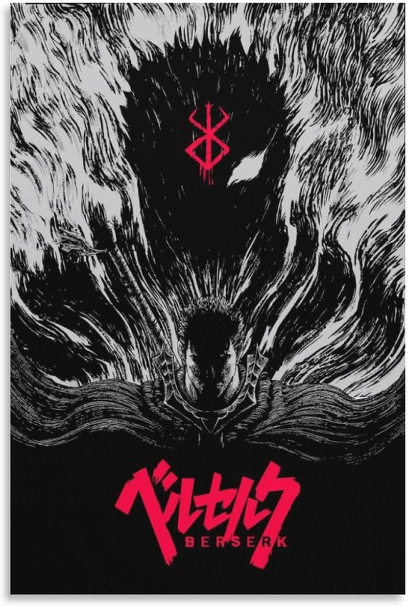 Amazon.com: UCU Anime Posters Berser Guts Poster for Bedroom Aesthetic ...