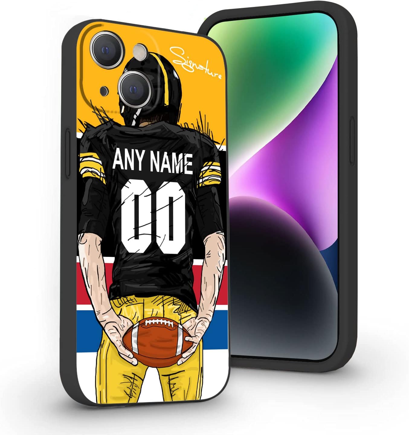 Amazon.com: VNGDA Custom Name & Number Football Case for iPhone17 Air ...