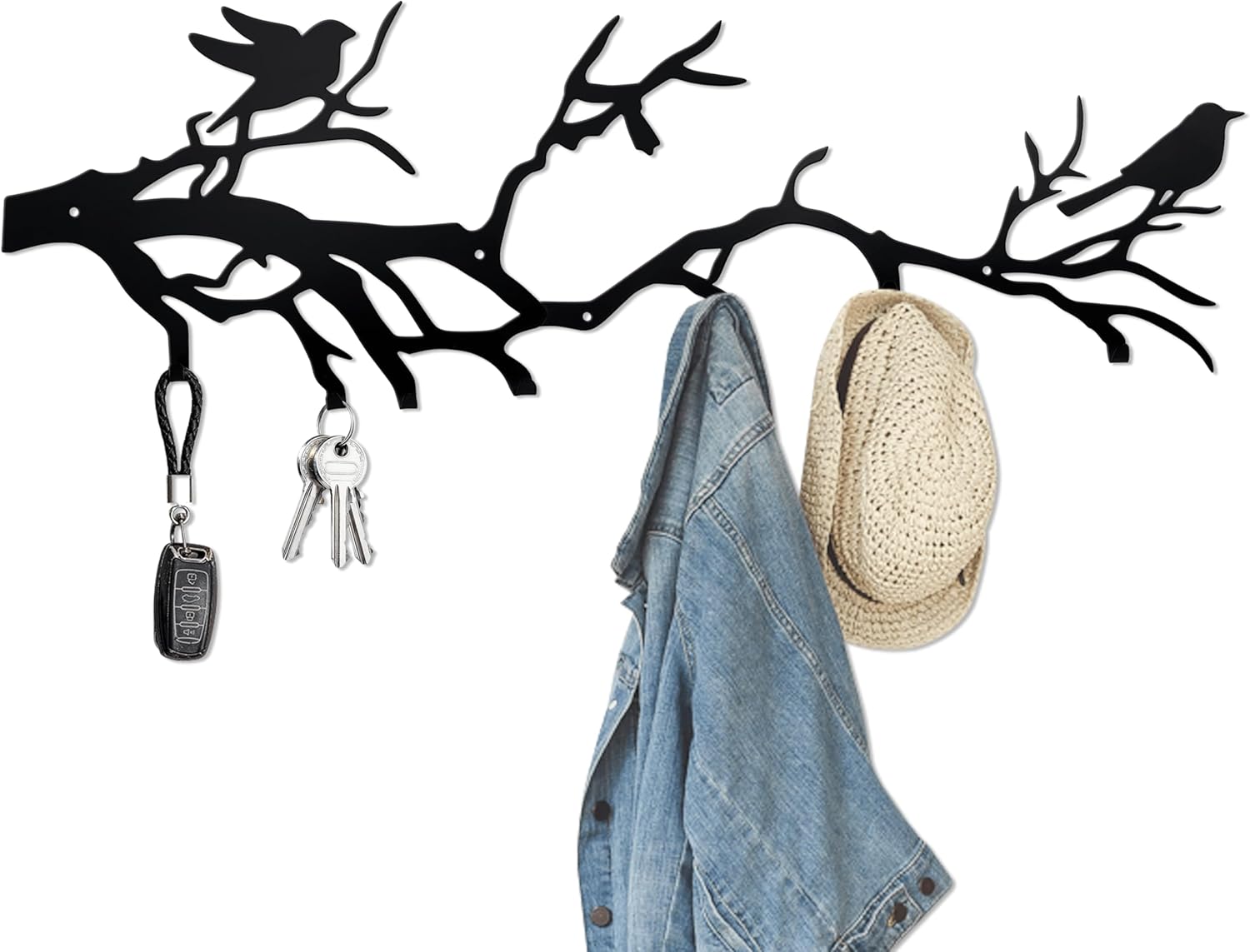 Tree Branch Wall Decor, Wall Mounted Coat Rack - an Artistic Blend of ...