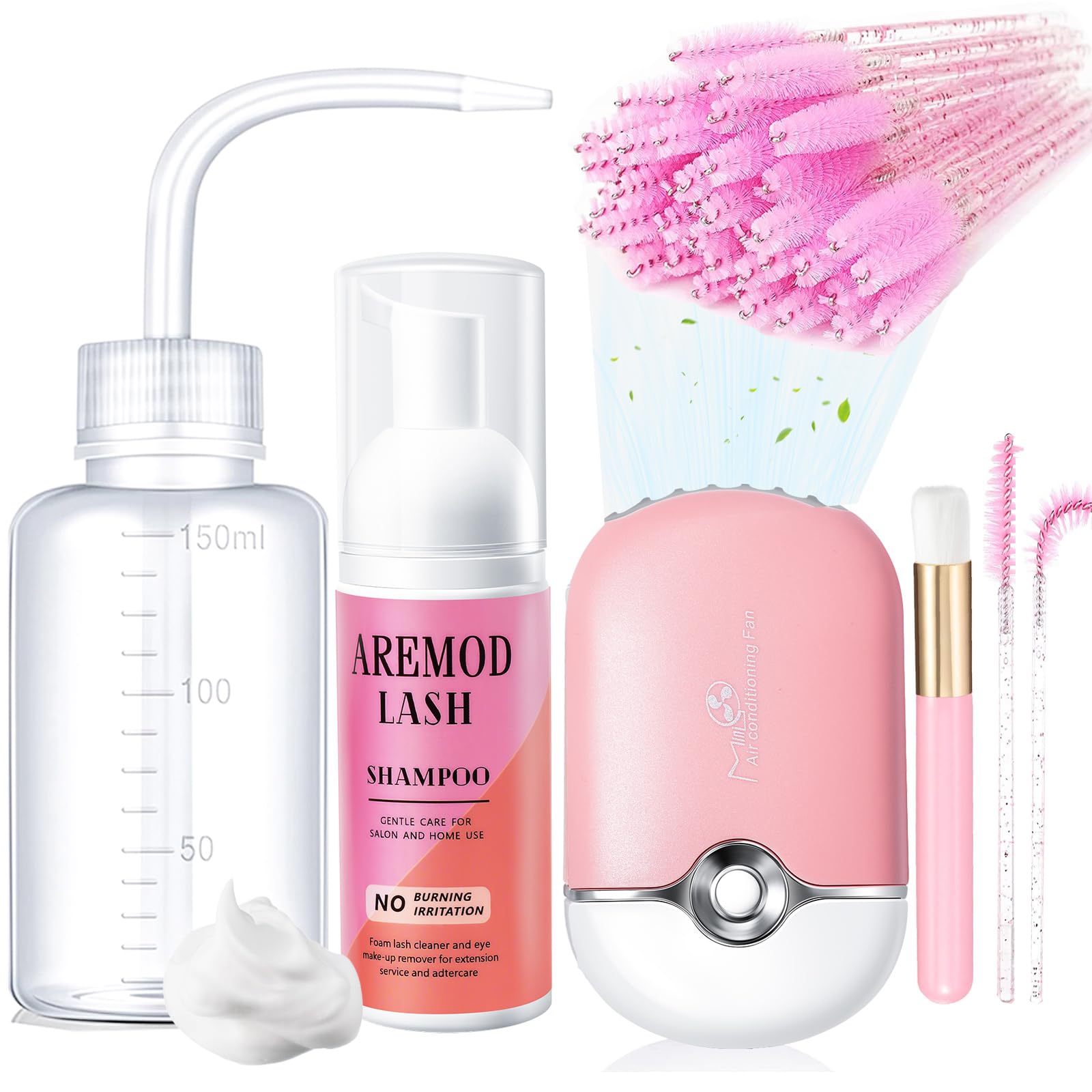 Lash Extension Cleanser Lash Shampoo Cleaning Kits With Lash Fan ...