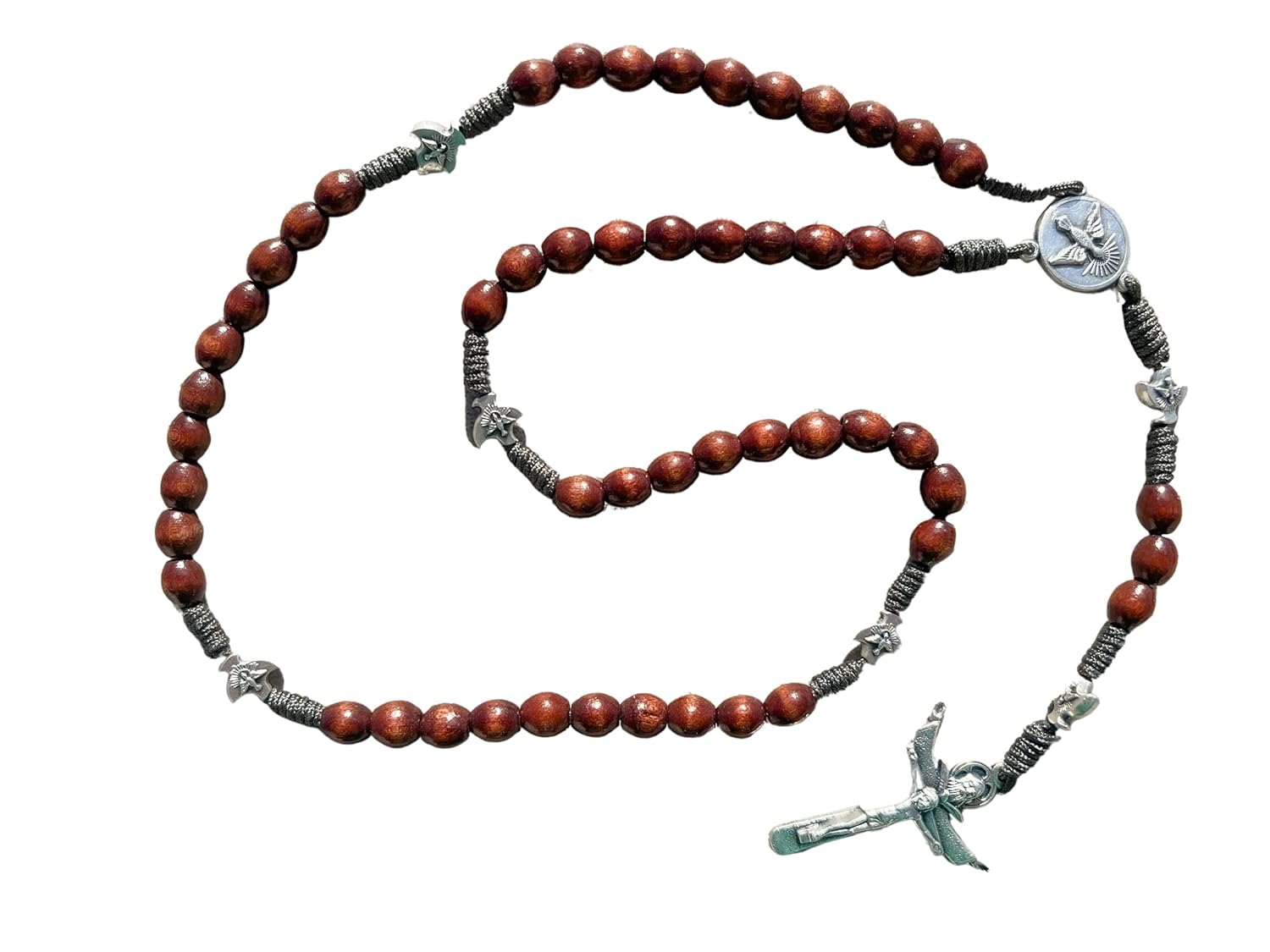Amazon.com: Wooden Rosary Holy Spirit Chaplet Holy Trinity Medjugorje ...