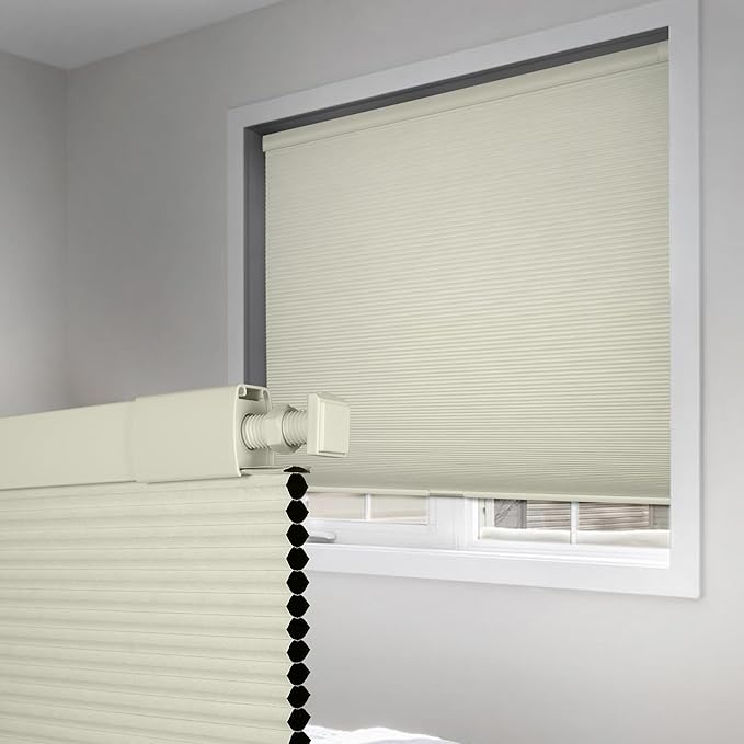 Amazon.com: Boolegon No Drill Blinds for Windows Blackout Cellular ...