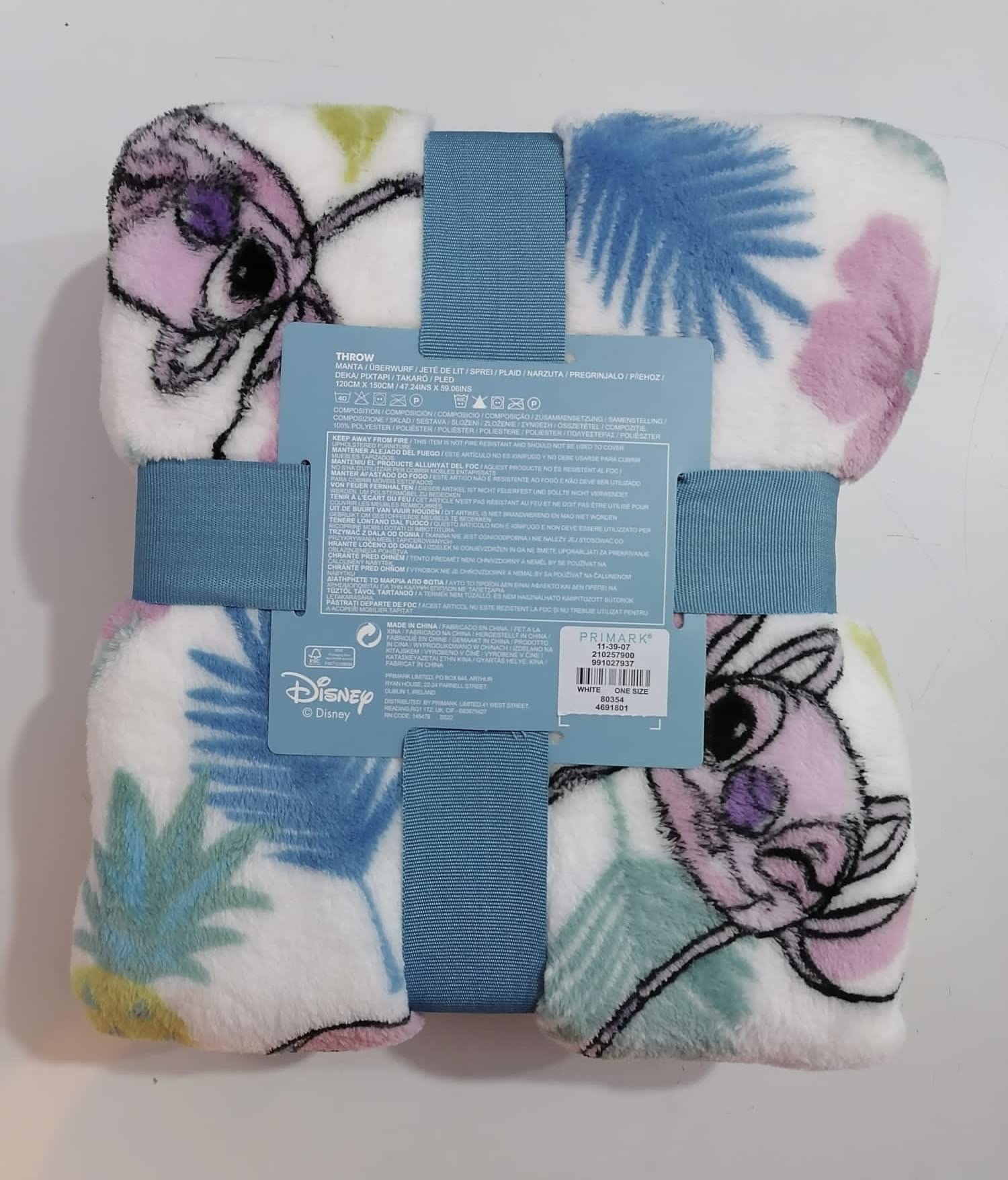 New Disney Lilo & Stitch Soft Fleece Throw Stitch Angel Blanket 120 x ...