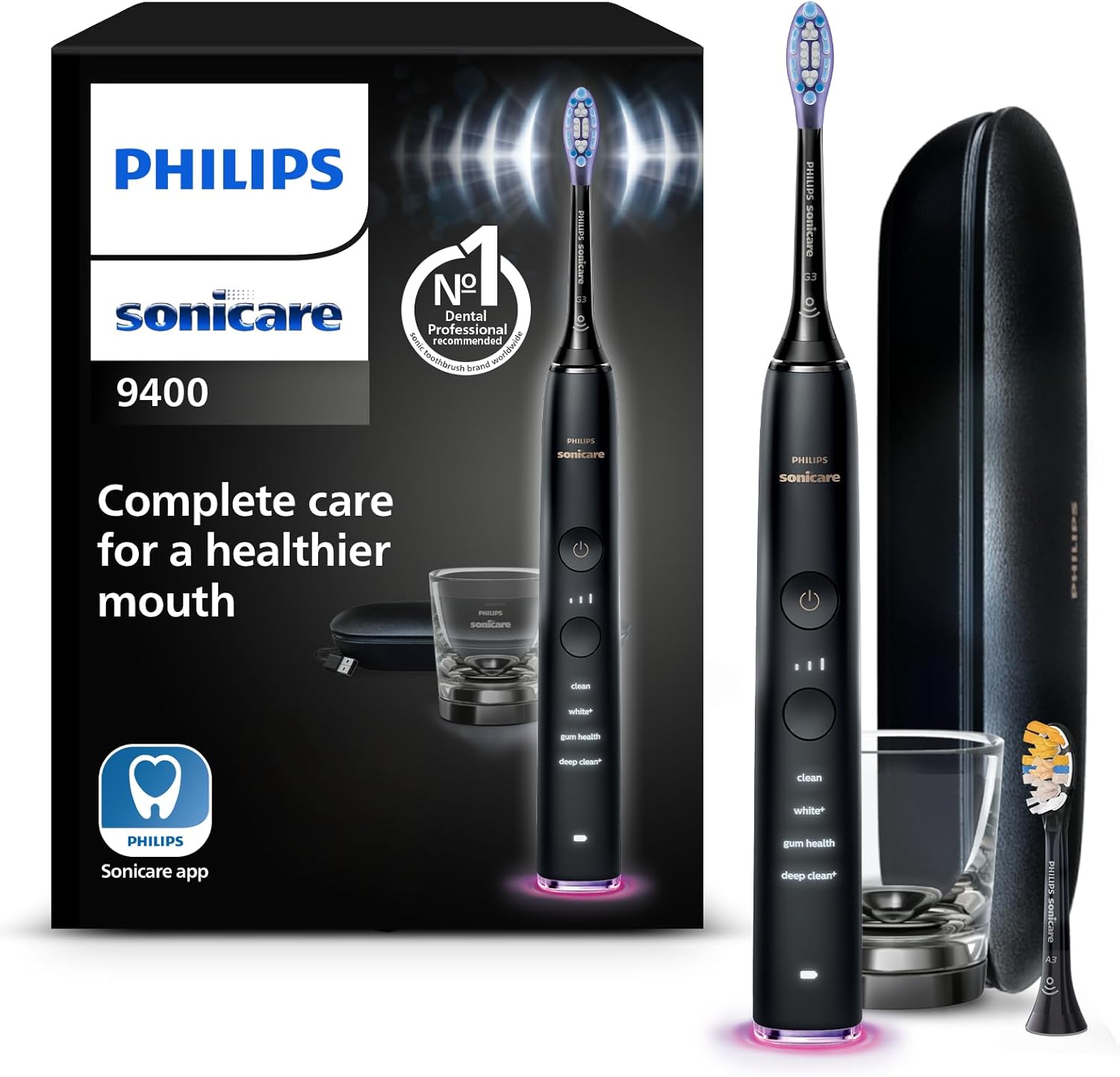 Philips Sonicare DiamondClean Smart 9400 Electric Toothbrush, Sonic ...