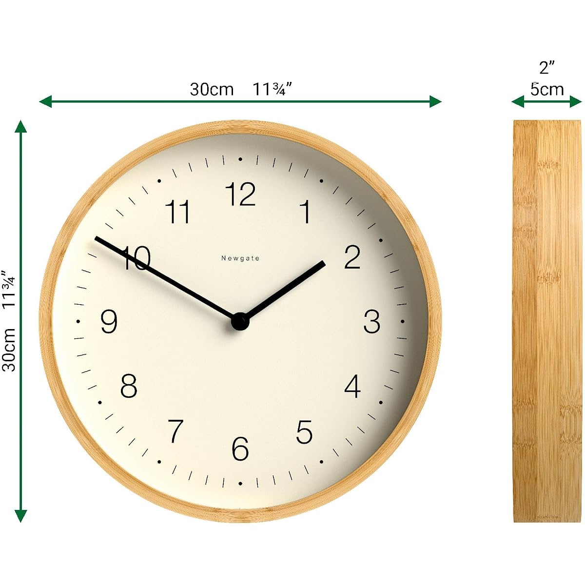 $16/mo - Finance NEWGATE® Bali Wall Clock | Scandi Inspired Bamboo ...
