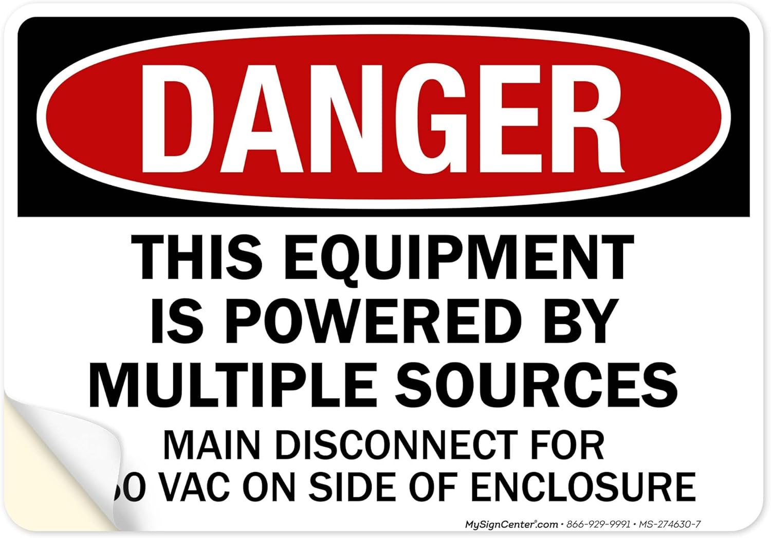 Amazon.com : This Equipment Is Powered By Multiple Sources Main ...