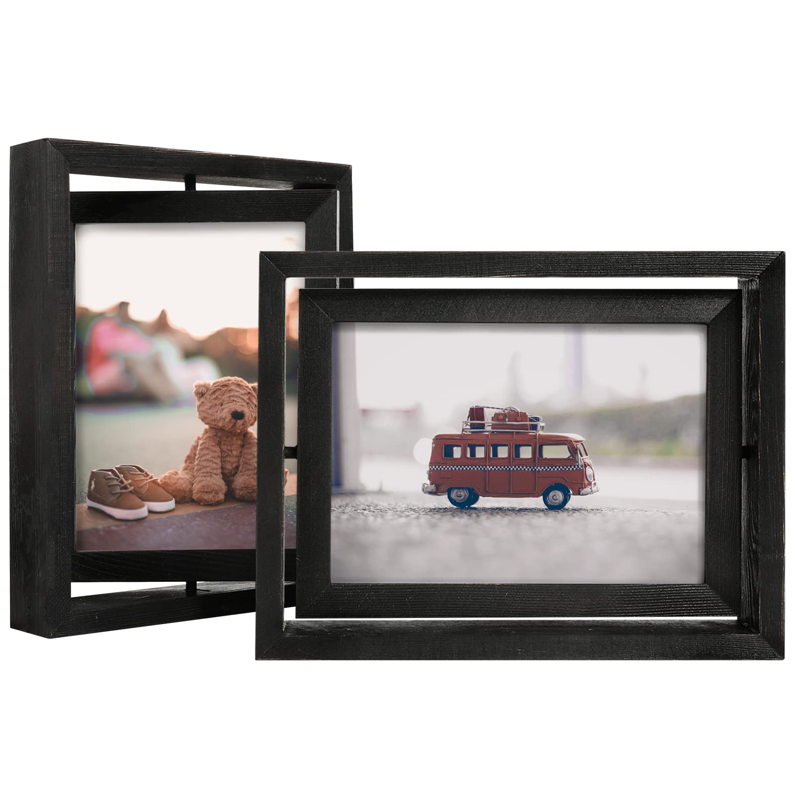 Snapklik.com : Egofine 2 Pack 5x7 Rotating Floating Picture Frames ...
