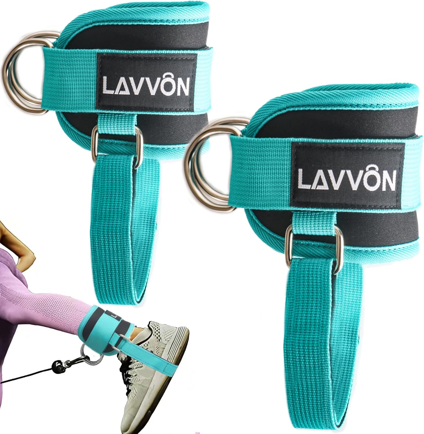 Ankle Straps for Cable Machines Kickbacks - Adjustable Comfort Ankle ...