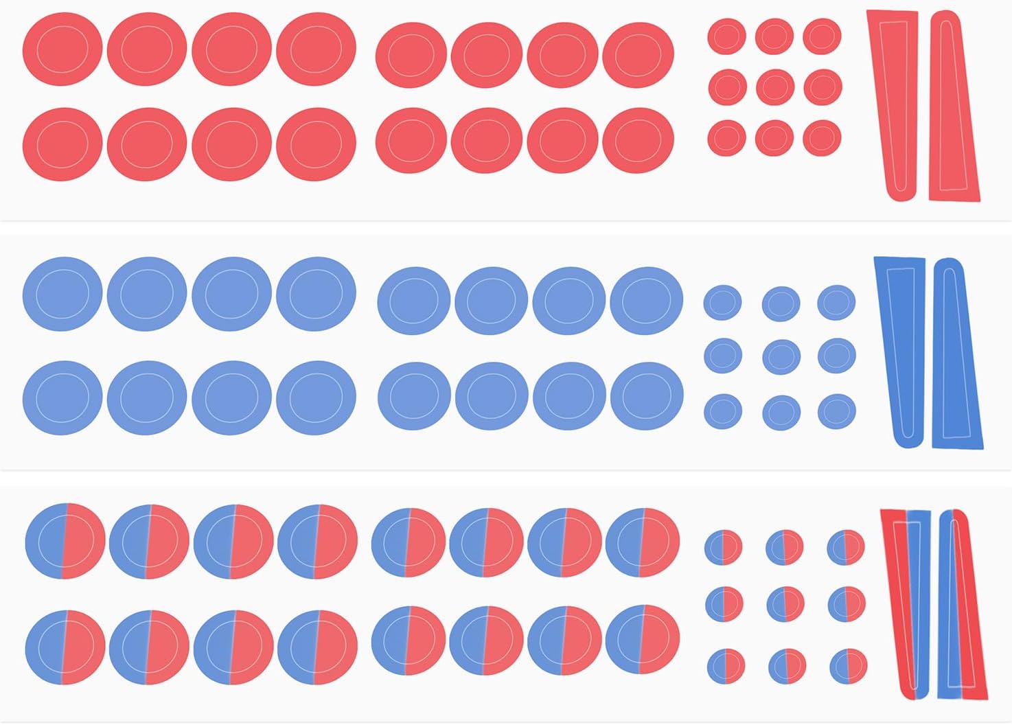 Be In Your Mind Pack of 3 Faucet Sticker Round Diameter 1cm/8mm/3mm ...