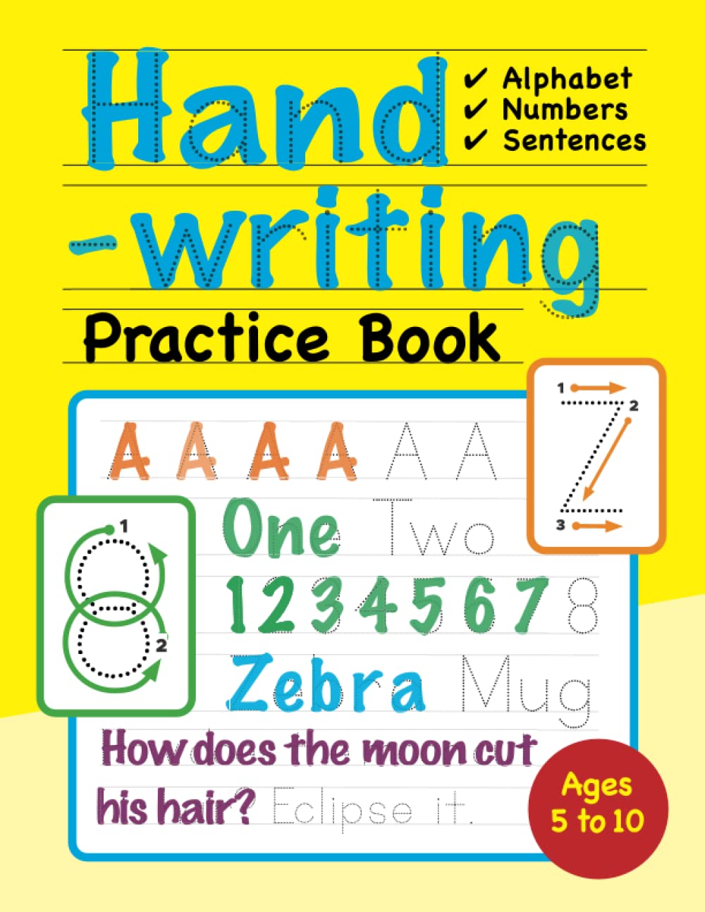 Buy Handwriting Practice Book for Kids: Learn to Trace Alphabet Letters ...