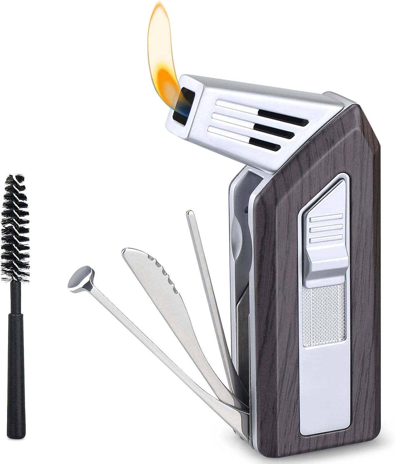 Amazon.com: FLABOX 3 in 1 Refillable Butane Lighter with 3 Clean Tools ...