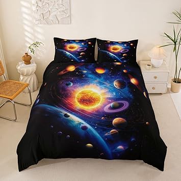 Homemissing Universe Stars Duvet Cover King Size Saturn Planet ...