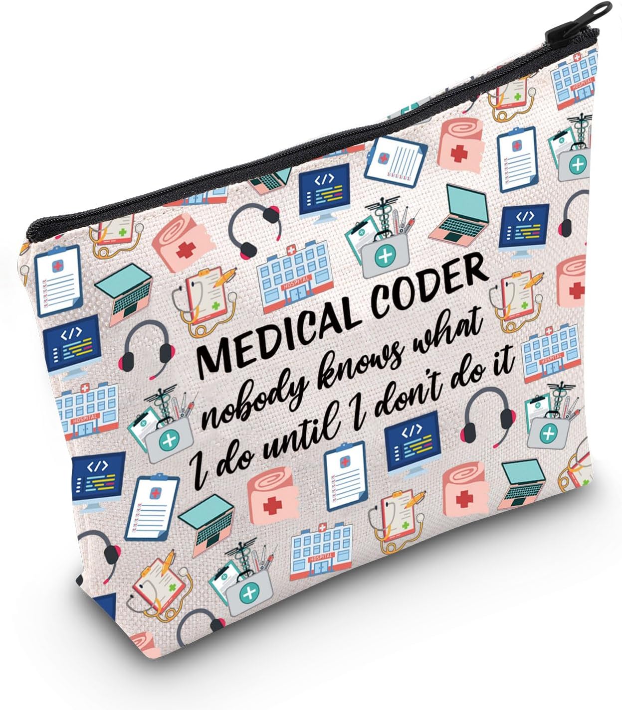 Amazon.com : G2TUP Medical Coder Makeup Bag - Cosmetic Bag - Multicolor ...