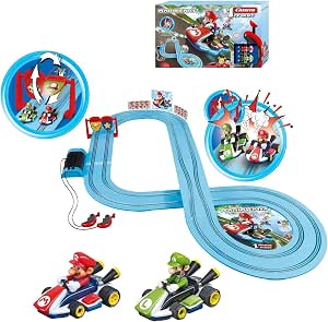 Amazon.com: Carrera First Mario Kart Race Track Set for Kids Ages 3 ...