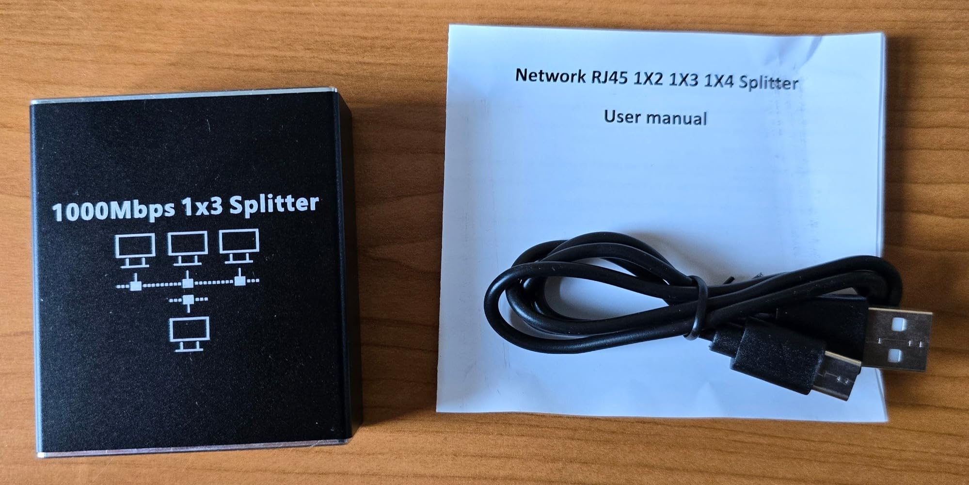 Oliveria Lan Splitter 1 Auf 4 1000mbps Ethernet Splitter Lan Switch 4 Port Mit Type C Netzkabel