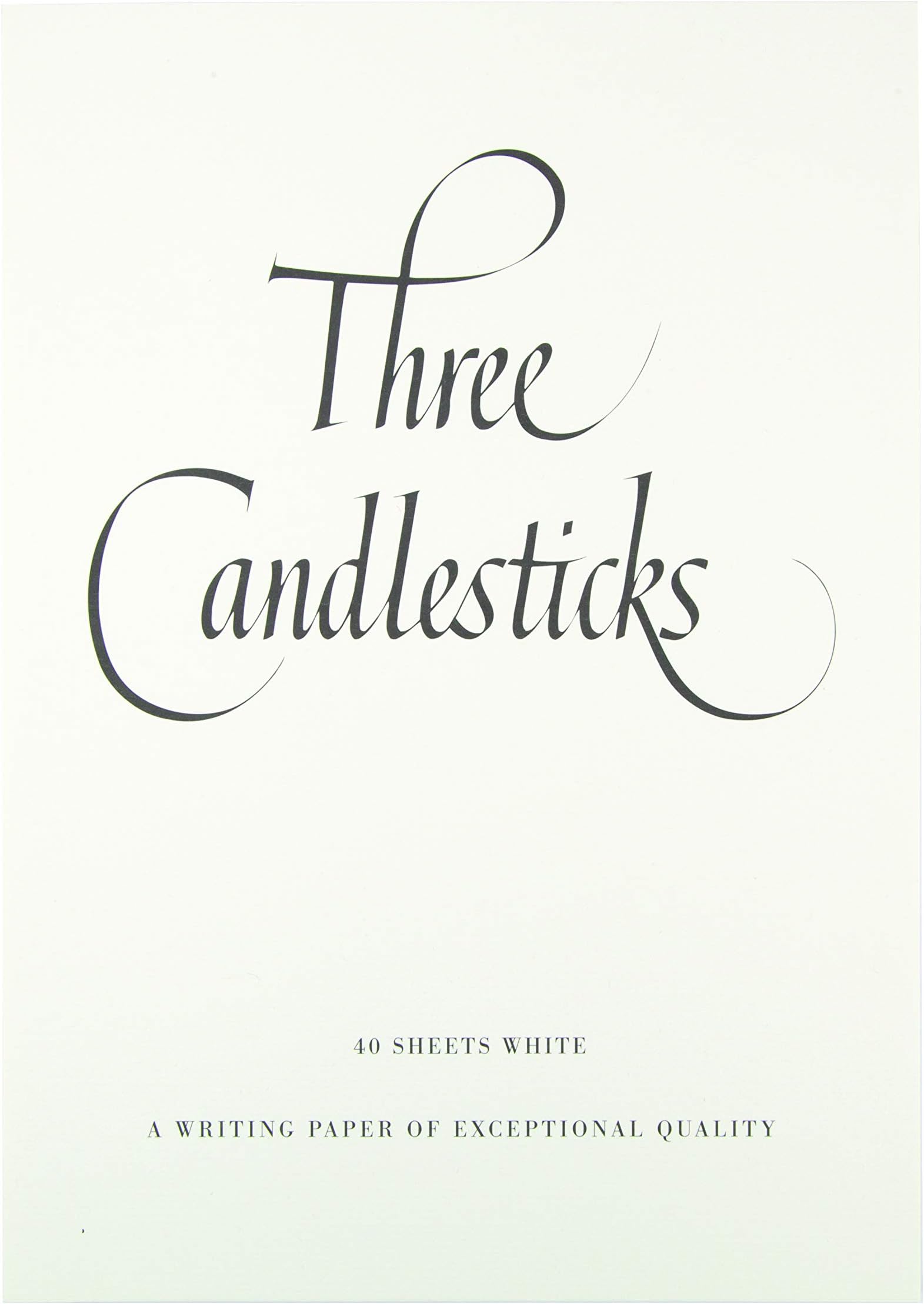 Three Candlesticks Luxury Writing Paper, 1 Pad, 40 Sheets, A4 - White ...