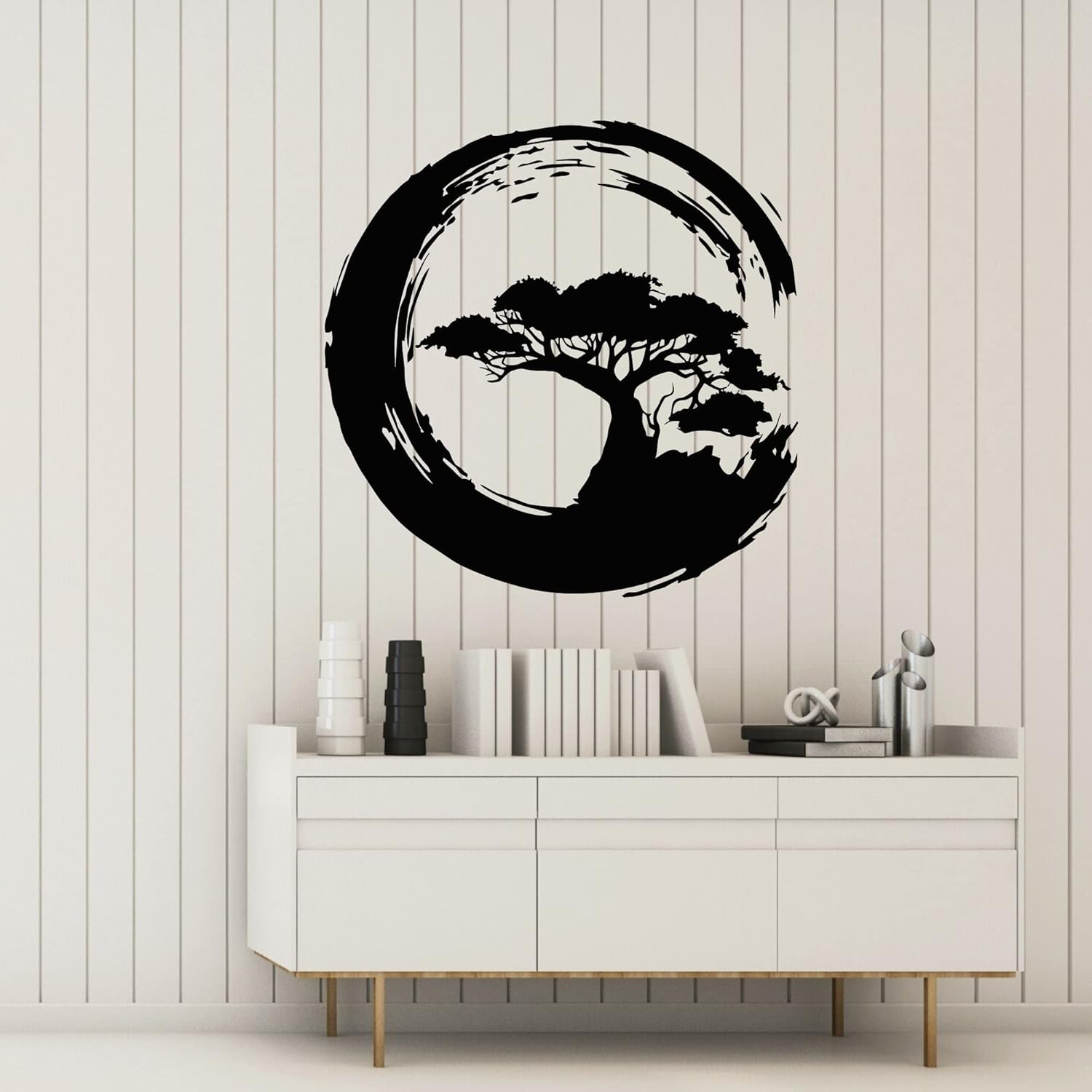 Amazon.com: Vinyl Wall Decal Silhouette Bonsai Tree Zen Japanese ...
