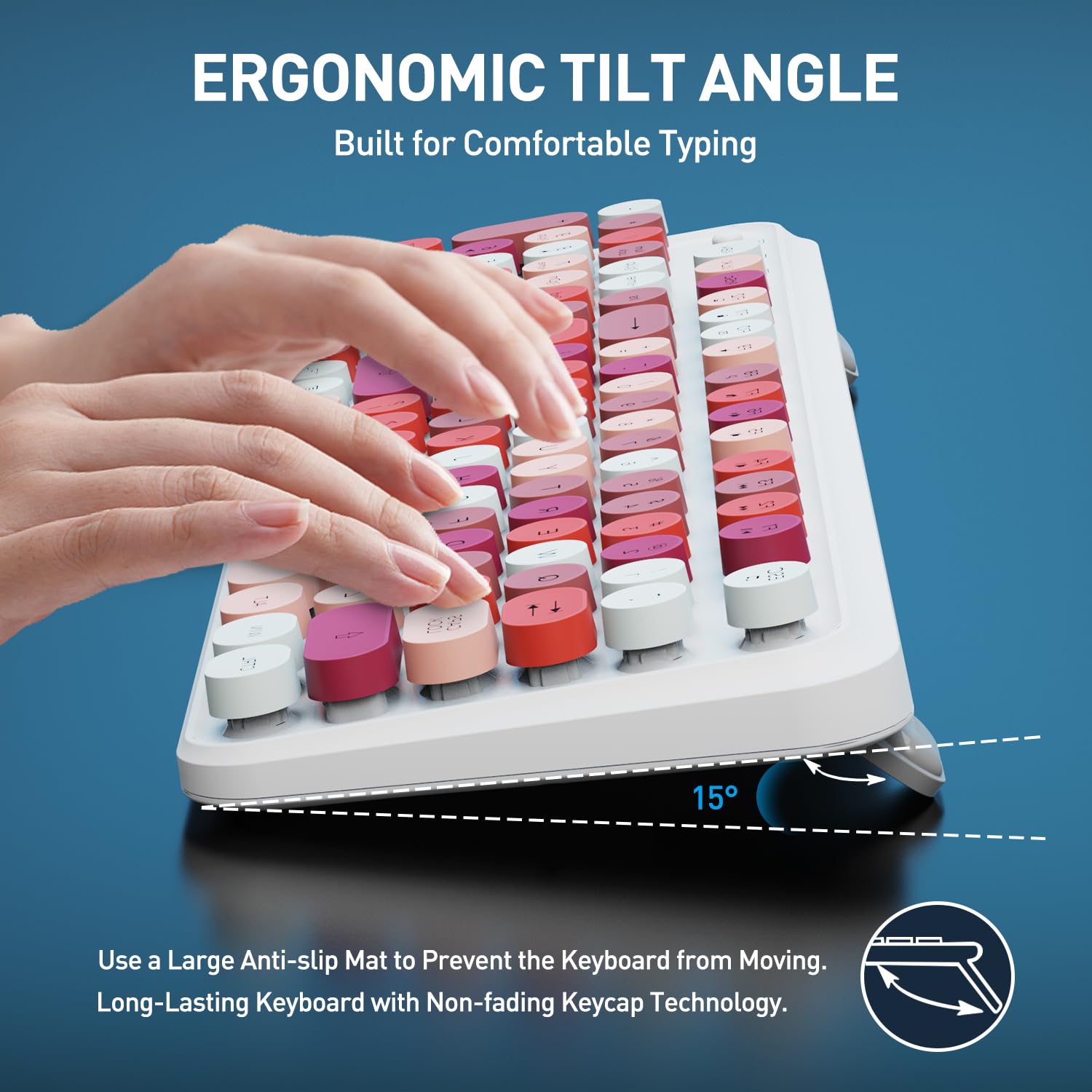 Snapklik.com : FOPETT Wireless Keyboard And Mouse Combo, 104 Keys Full ...