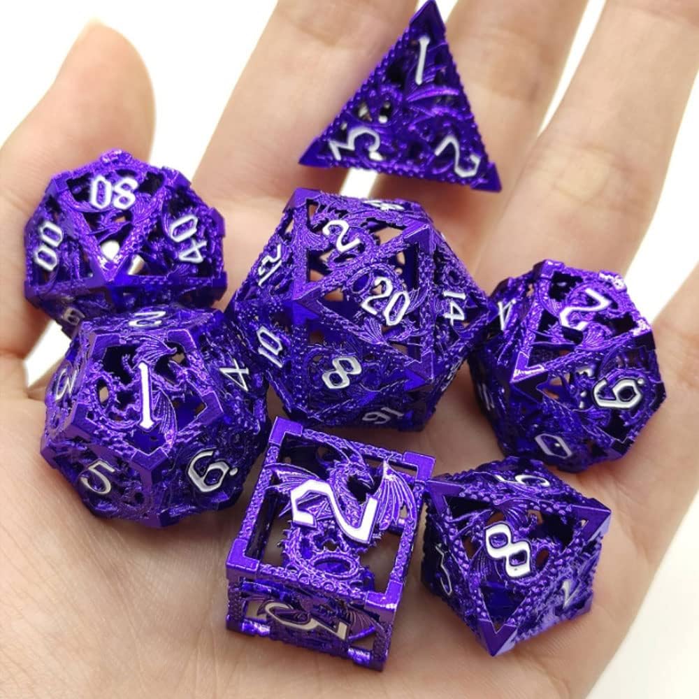 Juego de dados DND de metal hueco, accesorios de mazmorras y dragones ...