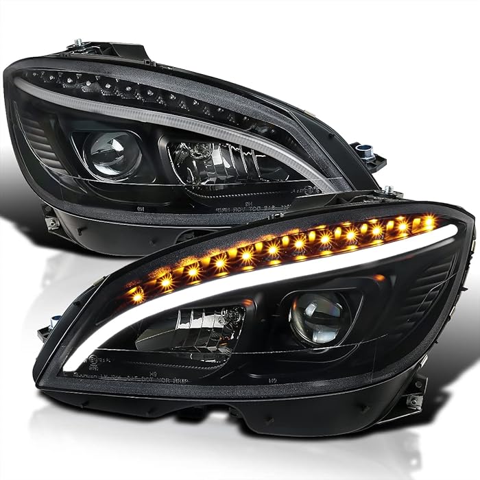 Buy Spec-D Tuning Strip Led Signal Black Projector Headlights ...