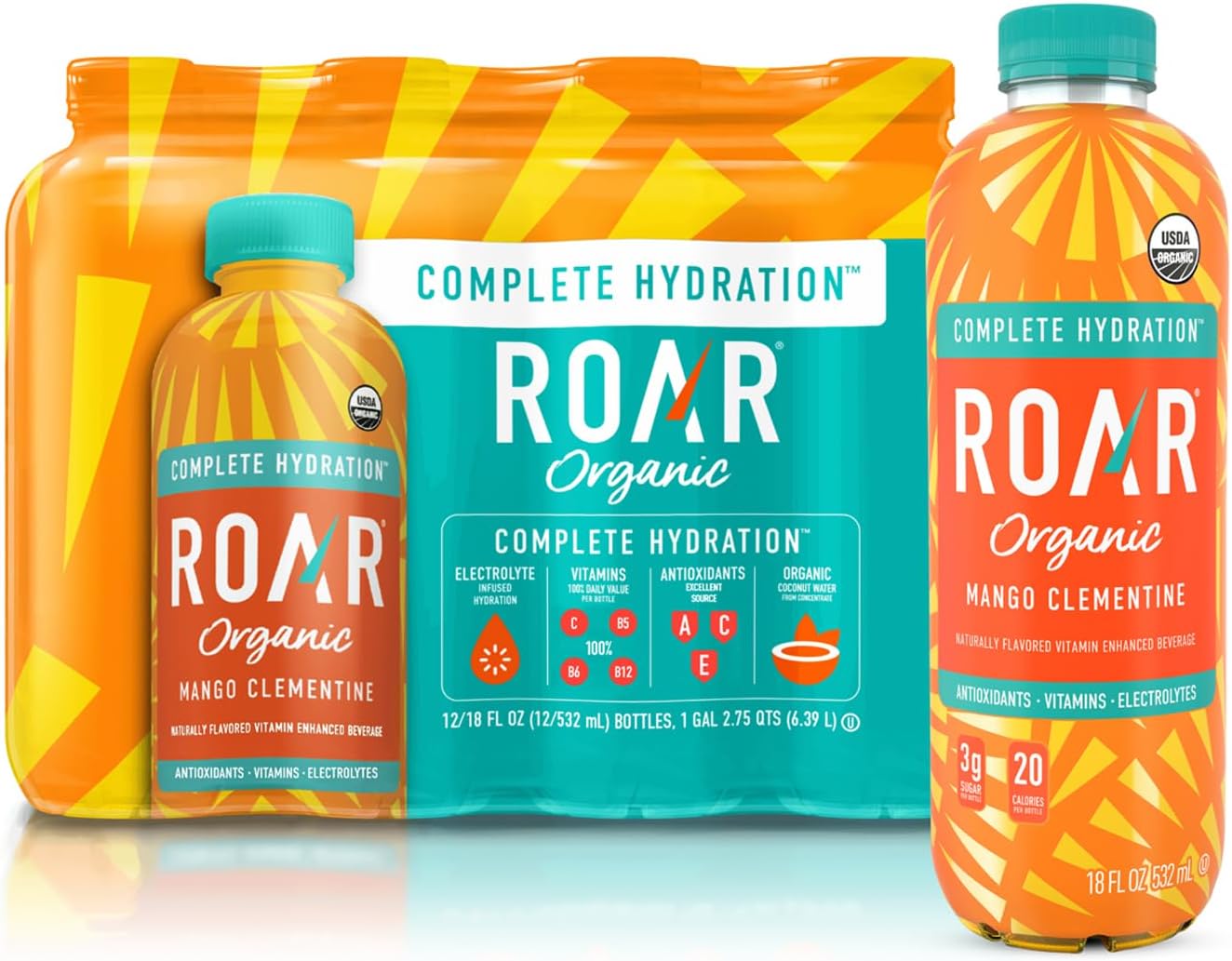 Amazon.com : Roar Organic Electrolyte Infusions - 4-Flavor Variety Pack ...
