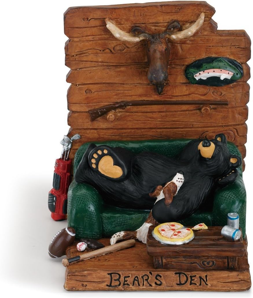 Amazon.com: DEMDACO A Bear's Den Black Bear 7 x 6 Hand-cast Resin ...