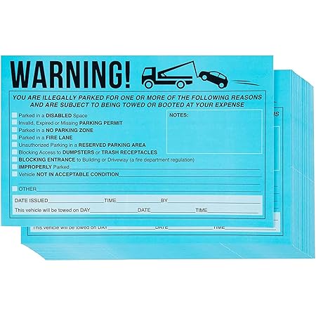 Amazon.com: Parking Violation Stickers Notice Parking Violation ...
