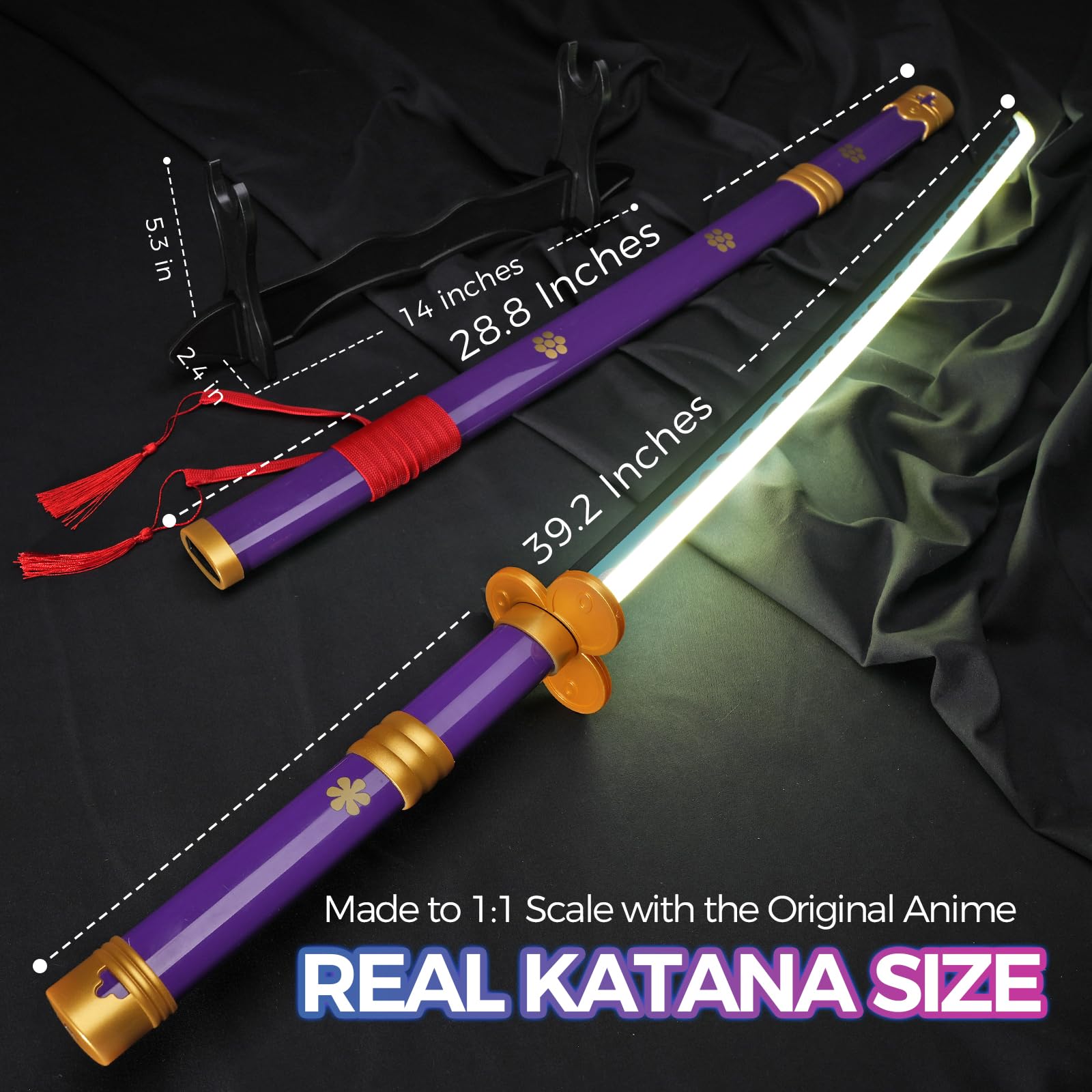 Snapklik.com : Zisu Light Up Sword - 40-Inch Light Saber Sword