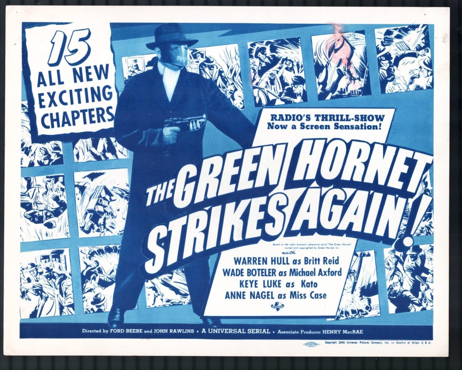 Amazon.com: MOVIE POSTER: Green Hornet Strikes Again! 11"x14" Lobby ...