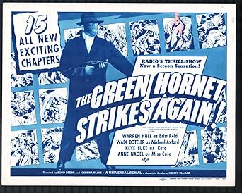 Amazon.com: MOVIE POSTER: Green Hornet Strikes Again! 11"x14" Lobby ...