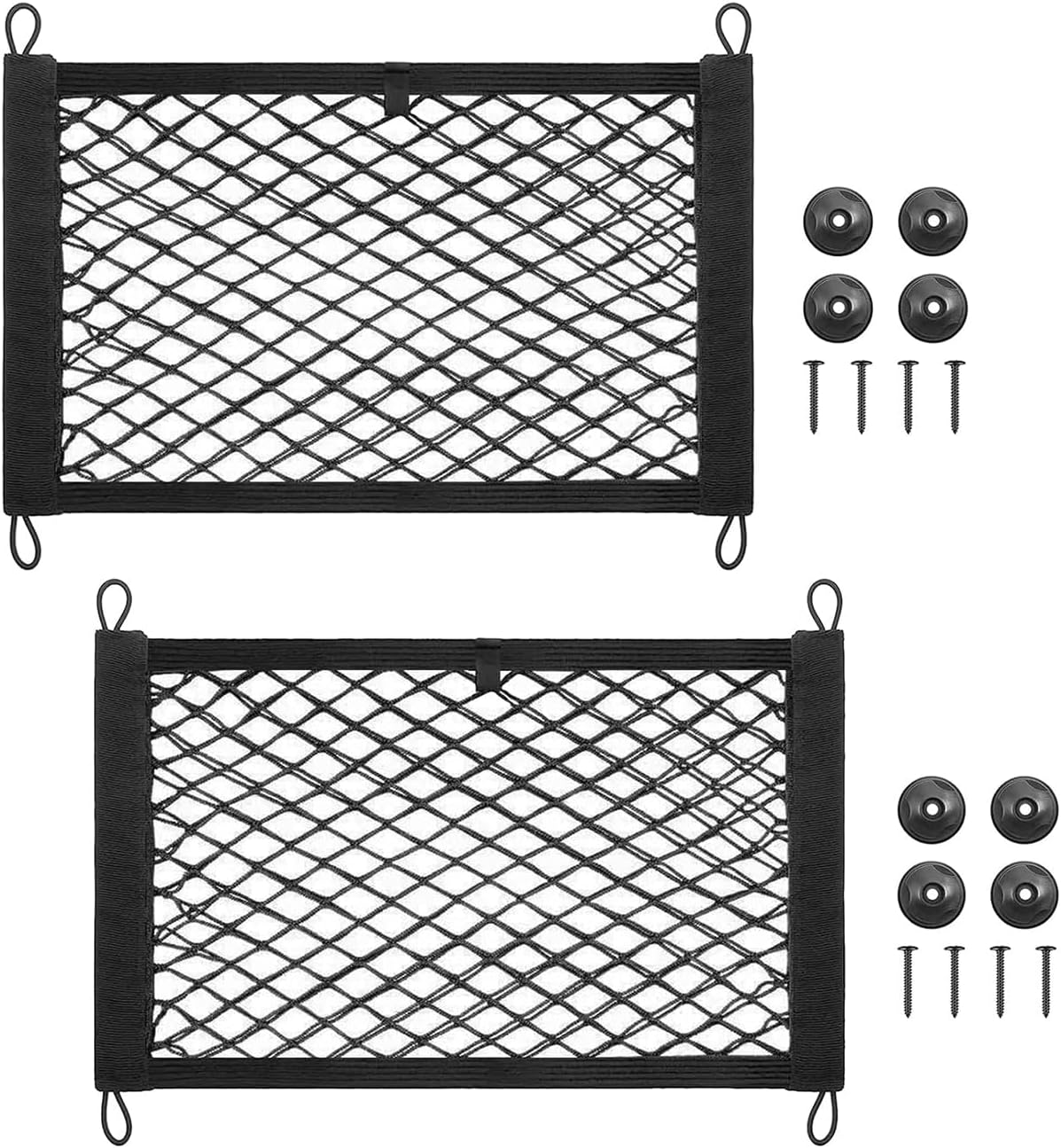 Amazon.com: ZMD 2PCS Elastic Small Automotive Cargo Net, Pocket Storage ...