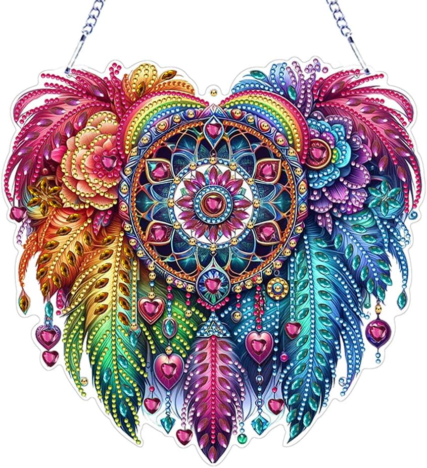 Amazon.com: POETRYDRAW DIY Hanging Diamond Art Pendant Kit Love Dream ...
