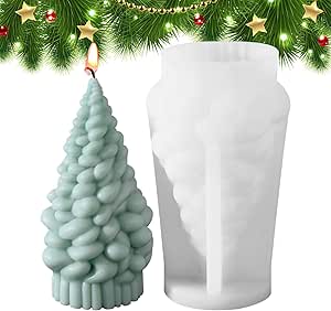 Molde de vela de árvore, moldes de vela de árvore de Natal de silicone ...