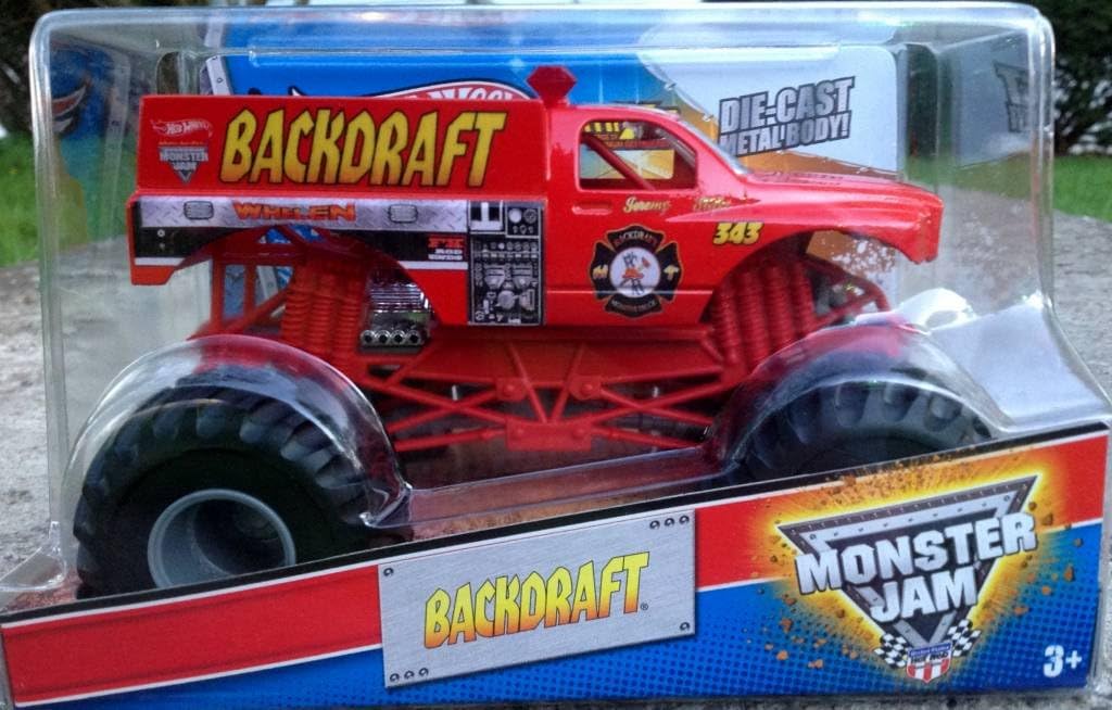 Amazon.com: 2013 Hot Wheels Monster Jam 1:24 Scale Backdraft : Toys & Games