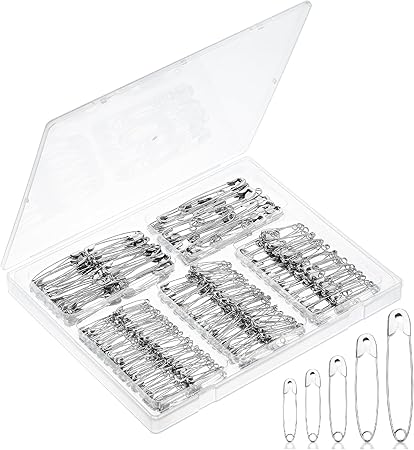 Amazon.com: Mr. Pen- Safety Pins Assorted, 400 Pack, 5 Different Sizes ...