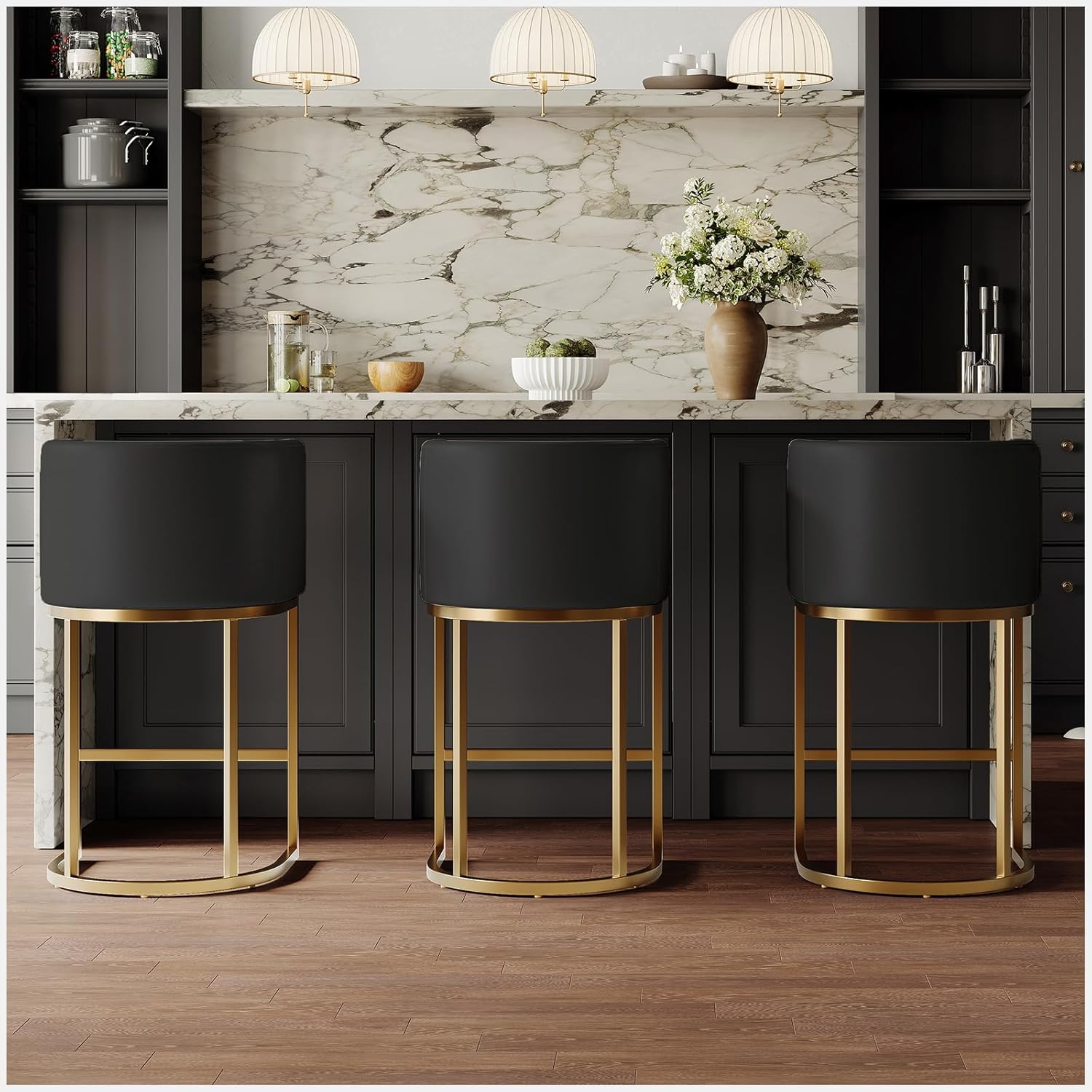 Amazon.com: LVHOMLAX Modern Counter Height Bar Stools,Bar Stools Set of ...