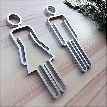Amazon.com: SaVgu Restroom Sign Acrylic Men's and Women's Bathroom Sign ...