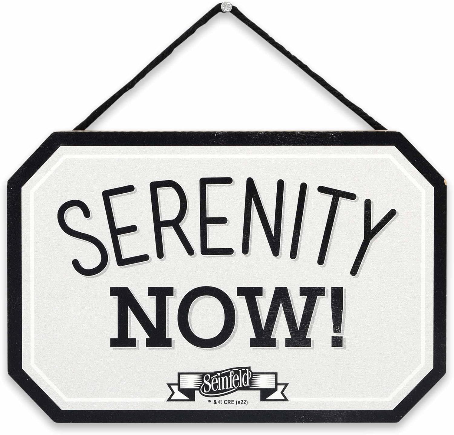 Amazon.com: Seinfeld Serenity Now Hanging Wood Wall Decor - Funny ...